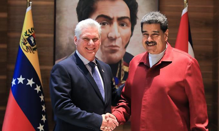 Díaz-Canel llegó a Venezuela para la ilegal toma de posesión de Maduro ...